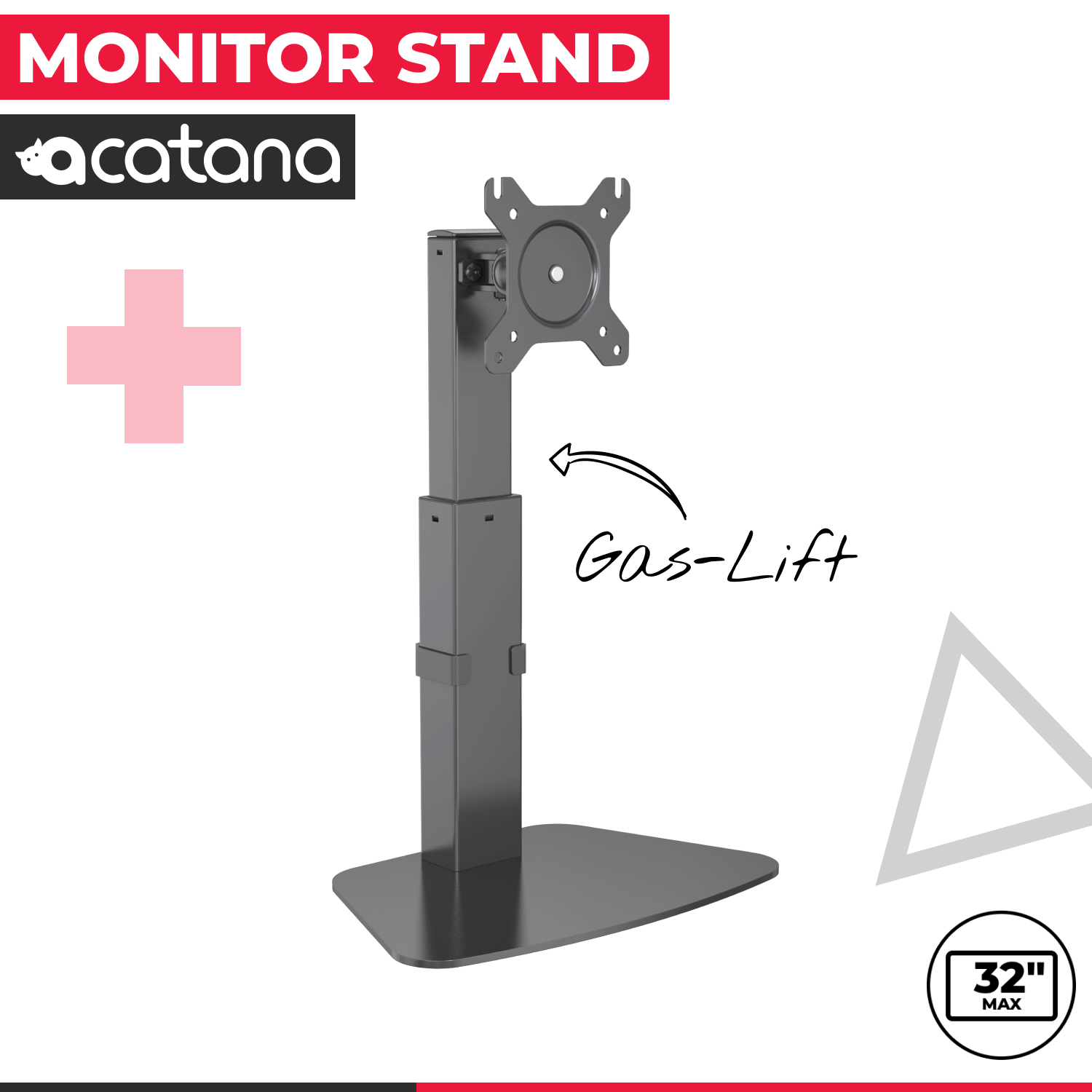 Vision Mounts Gas Lift Freestanding Monitor Stand Arm Desk Single HD ...